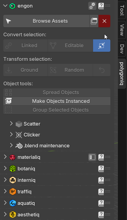 Panel Overview - engon 1.7.0
