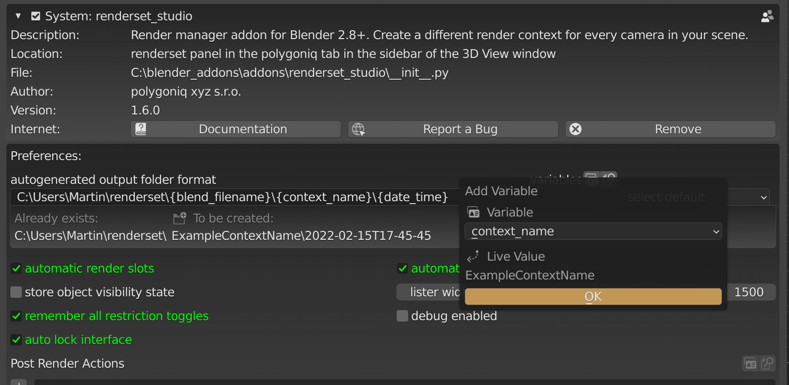 Auto Folder Path - renderset 2.0.0